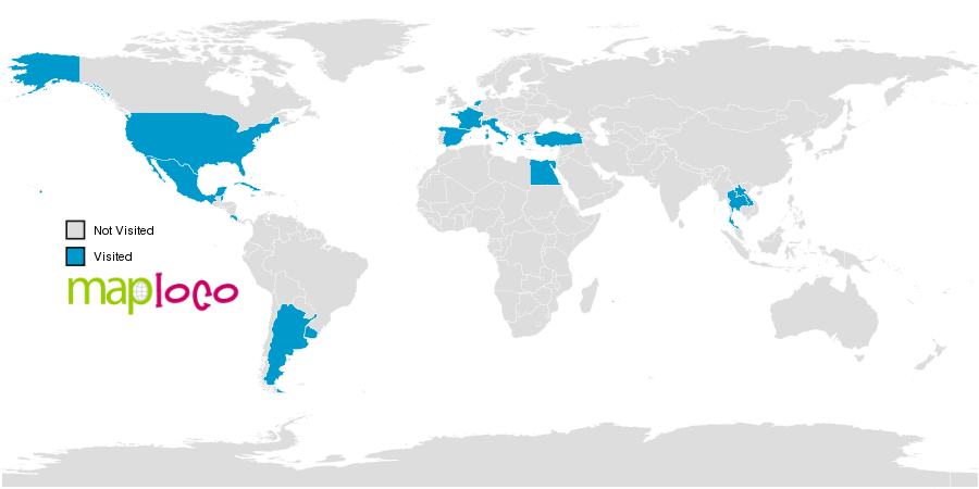 Countries I've Visited: Argentina, Bahamas, Belize, Costa Rica, Cuba ...