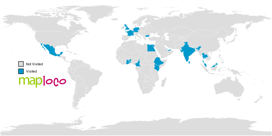 Countries I've Visited: Bahrain, Benin, Bulgaria, Cameroon, Egypt ...